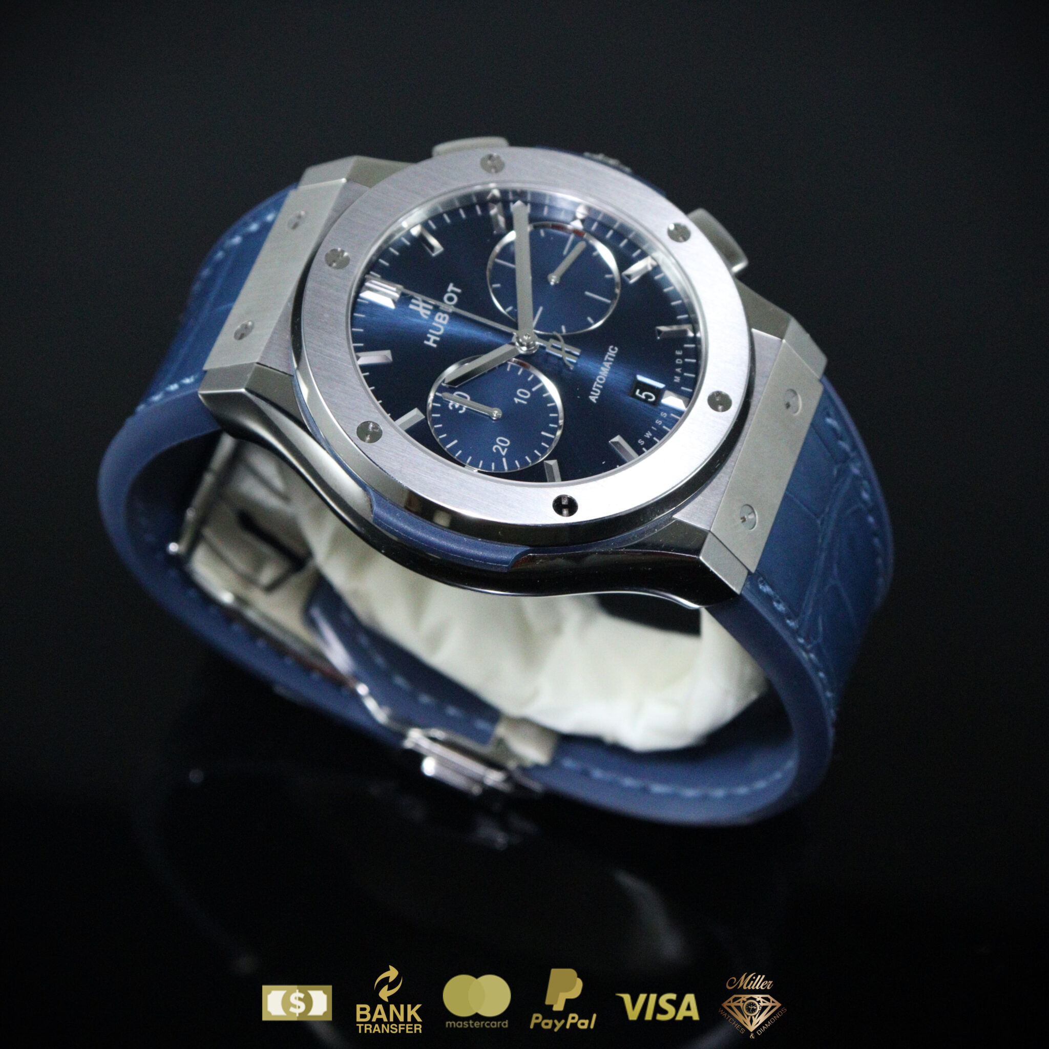 Hublot Classic Fusion cronógrafo azul 42 mm – Miller Watches & Diamonds