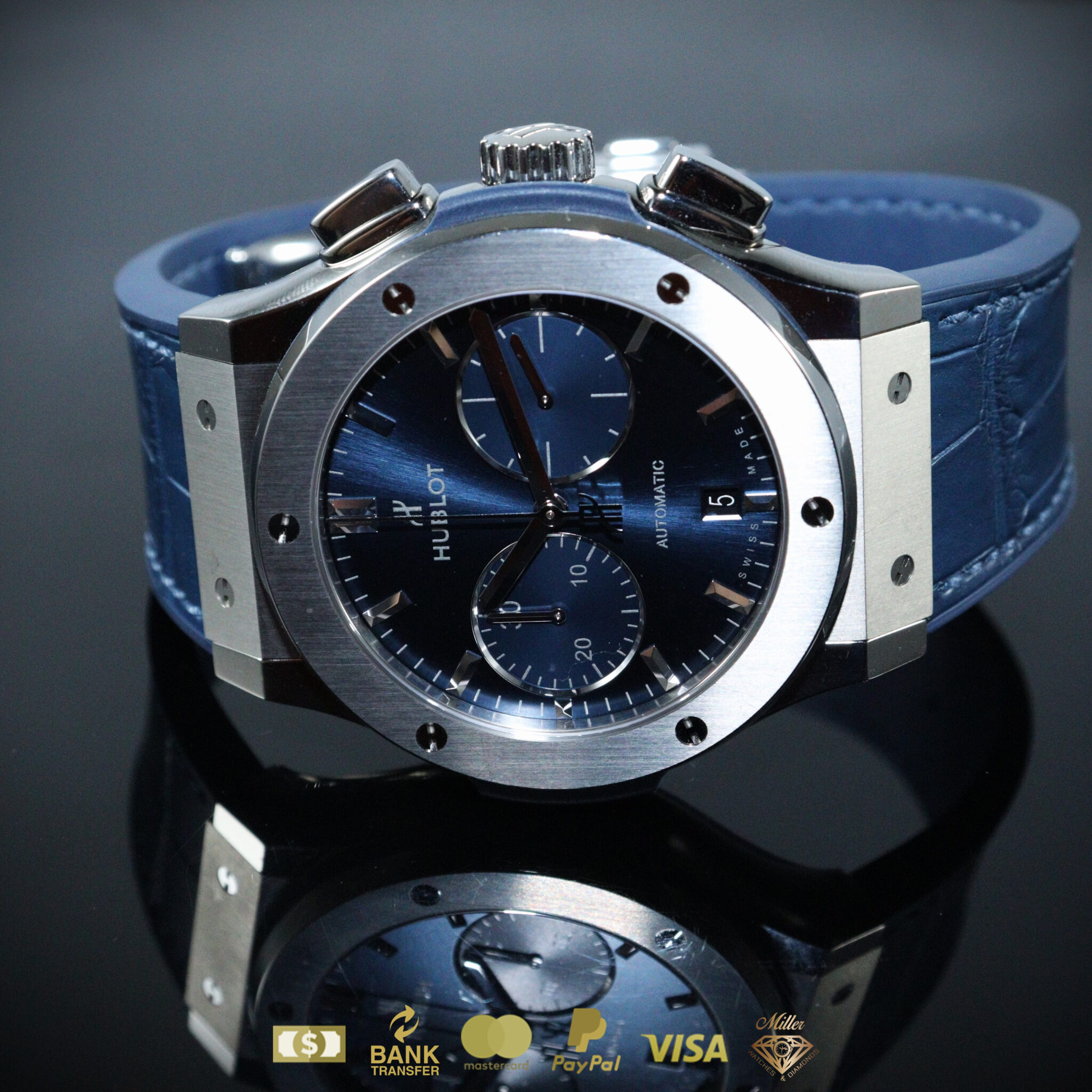 Hublot Classic Fusion cronógrafo azul 42 mm – Miller Watches & Diamonds